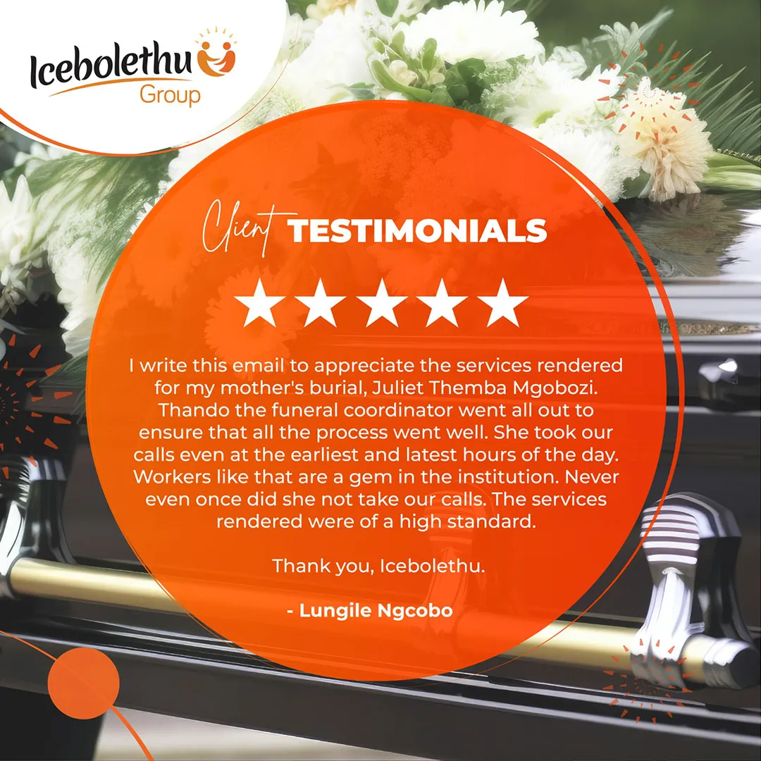 Icebolethu Funerals – SA's Trusted Funeral Cover from only R95pm.